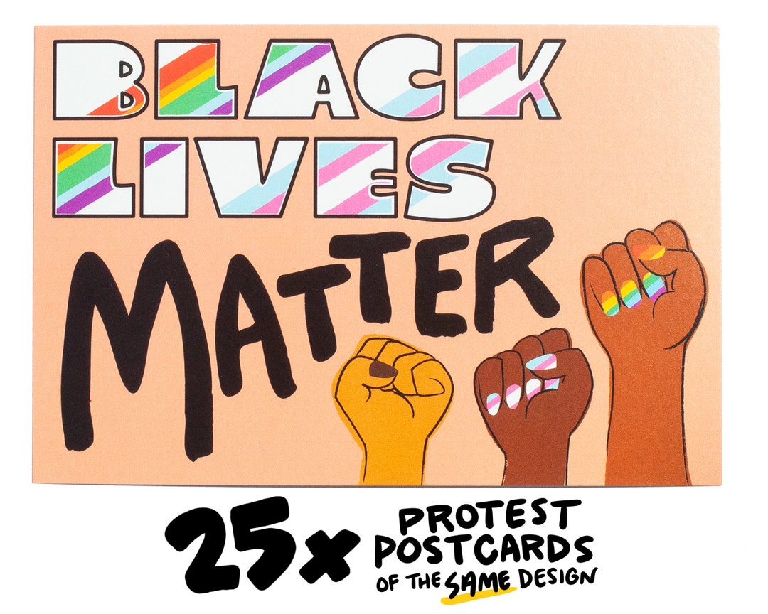 Black Lives Matter 25x PROTEST POSTCARDS Equality, Transrights, Lgbtq ...