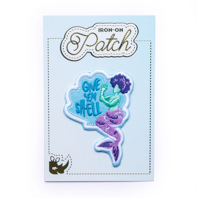 Give 'em Shell Patch Mermaid Patch / Ocean Patch / Iron | Etsy