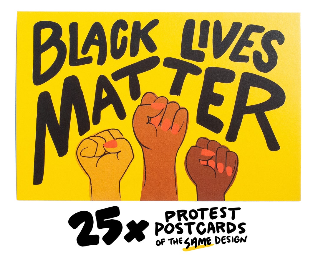 Black Lives Matter 25x PROTEST POSTCARDS Equality, Activism Postcard ...