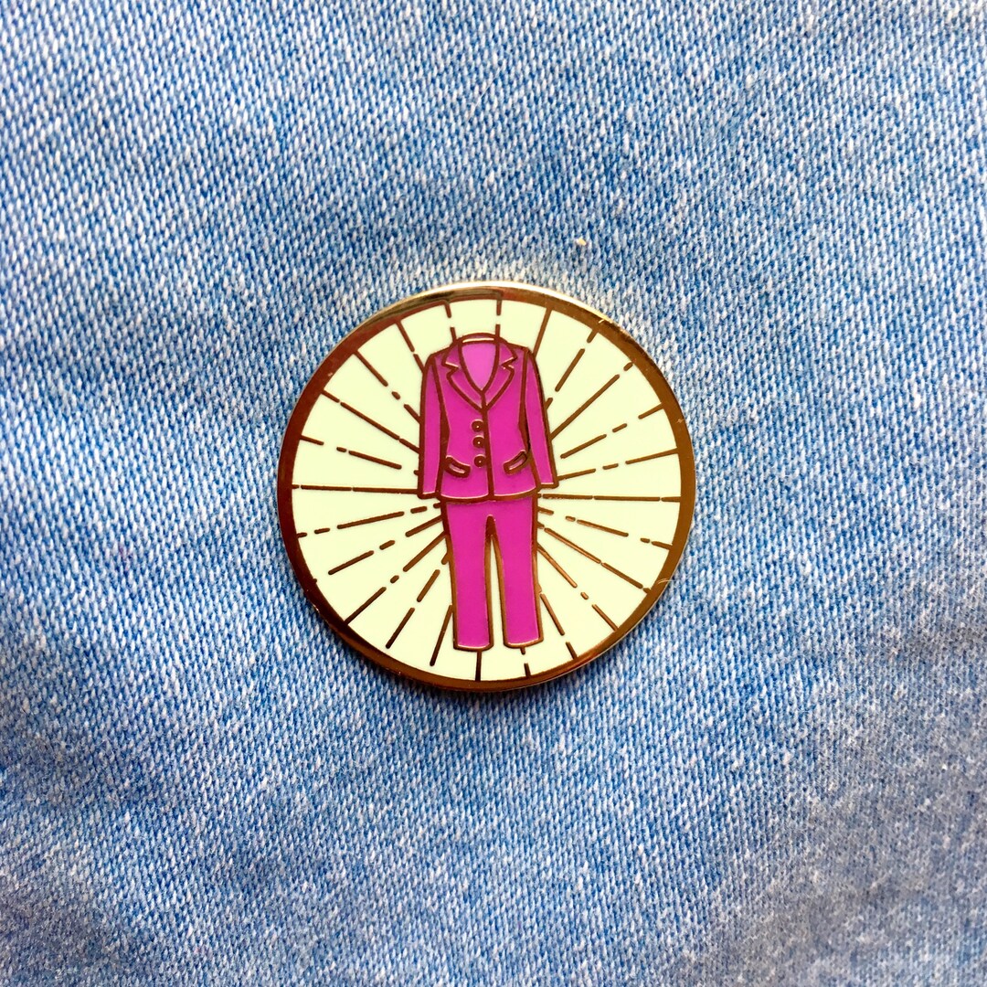 Pantsuit Pin Purple Hard Enamel Pin Resist Pin Feminist - Etsy