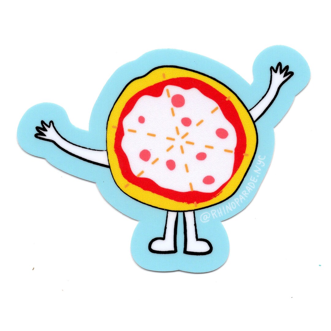 Vinyl Sticker, Pizza Sticker, Foodie Sticker, Die Cut Vinyl Sticker ...