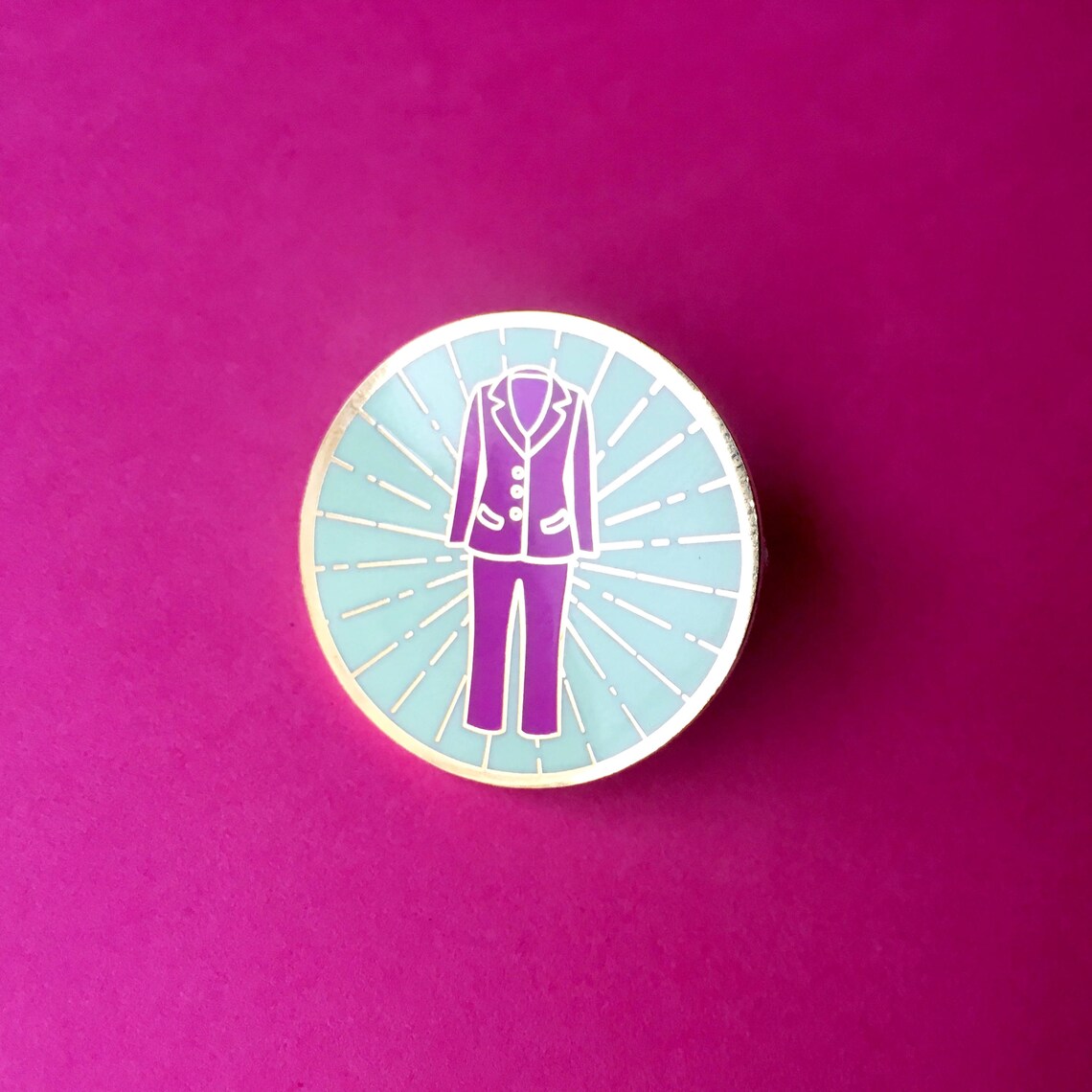 Pantsuit Pin Purple Hard Enamel Pin Resist Pin Feminist - Etsy