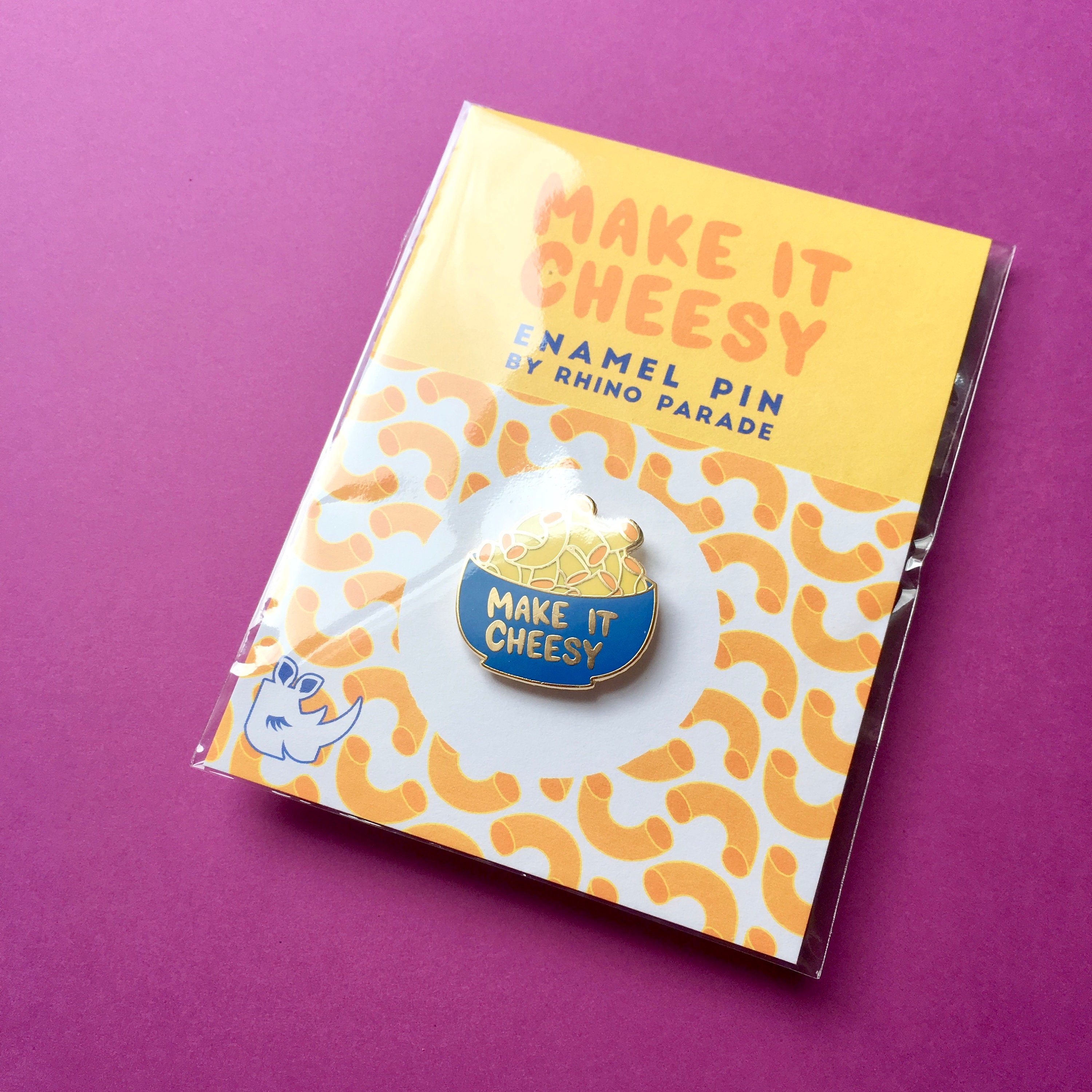 Make it Cheesy Hard Enamel Pin Cheese Pin Lapel Pin food | Etsy