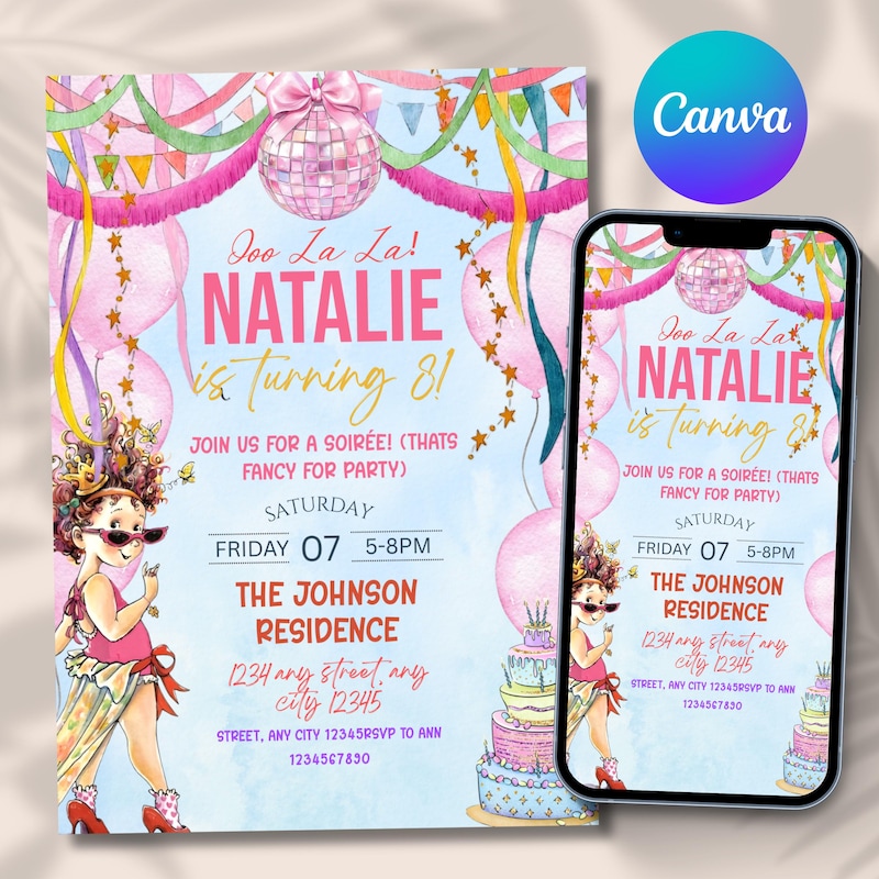 Canva Template Tea Party - Etsy