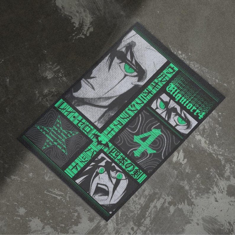 Bleach Ulquiorra Poster | Green Black Anime Wall Art | Anime Room Decor ...