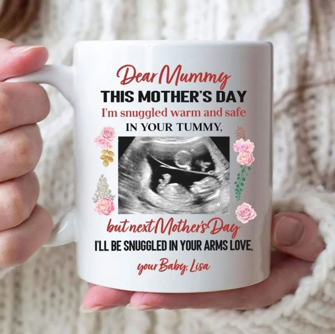 Custom Ultrasound Mother's Day Mug, Custom Baby Name 1st Mother's Day ...