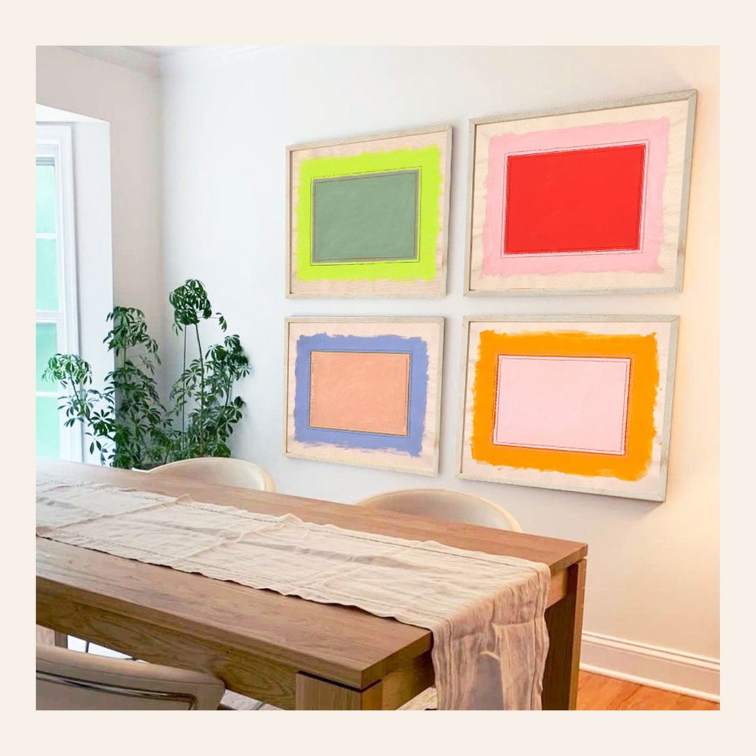 The "bright Place" Gallery Wall Art Print Set of 4 | Minimalist Art ...