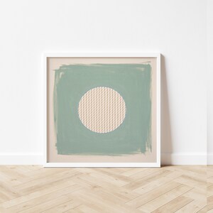Calming Light Green Minimalist Wall Art | Abstract Prints Large Framed ...