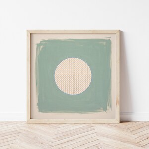 Calming Light Green Minimalist Wall Art | Abstract Prints Large Framed ...