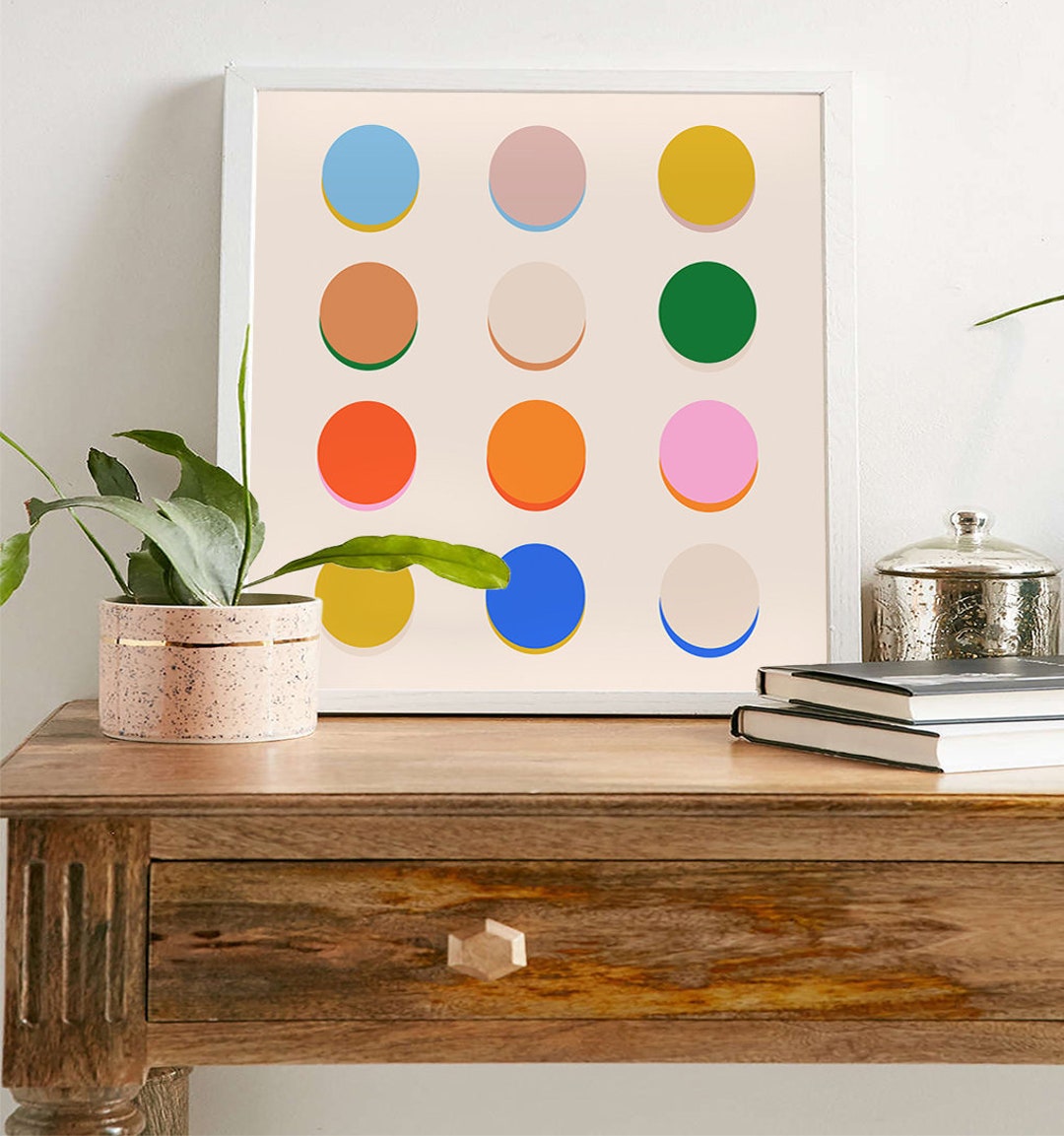 Abstract Modern Polka Dots Square Poster 12x12 Print - Etsy Canada