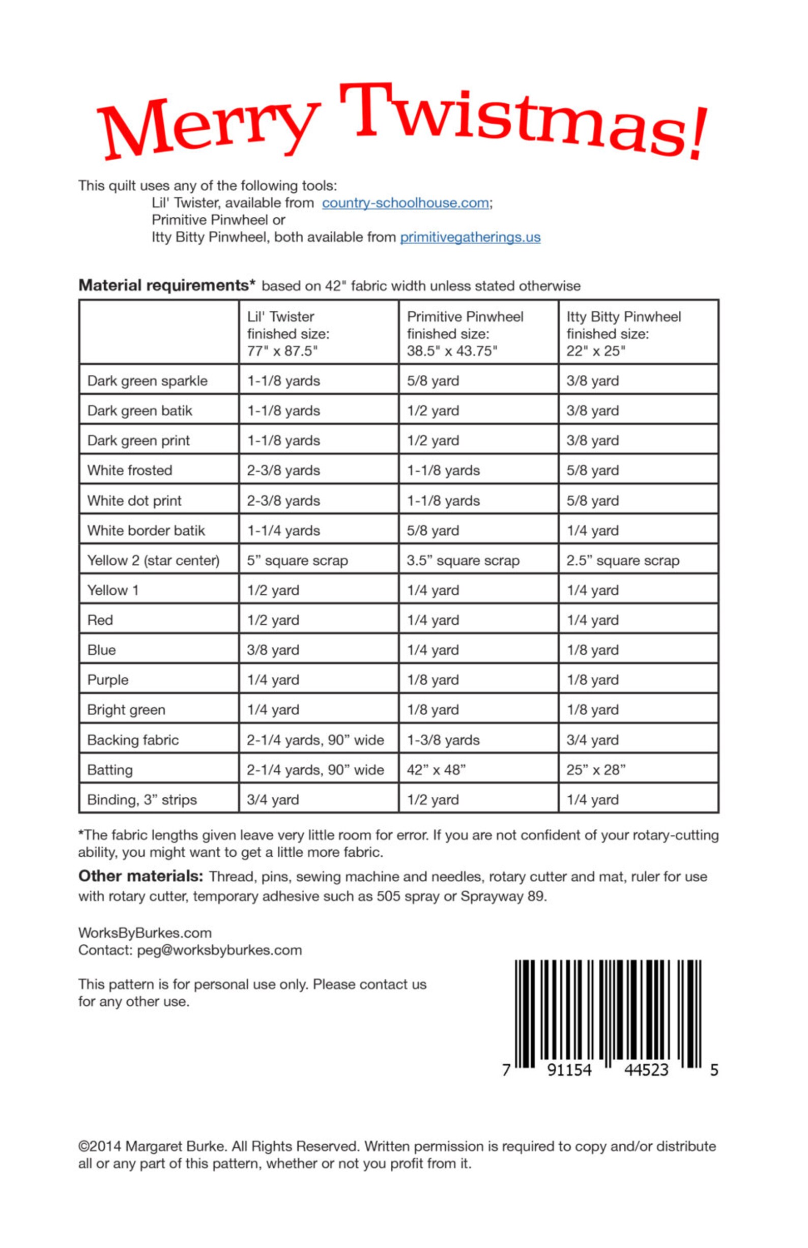 Merry Twistmas! Quilt Pattern - Etsy