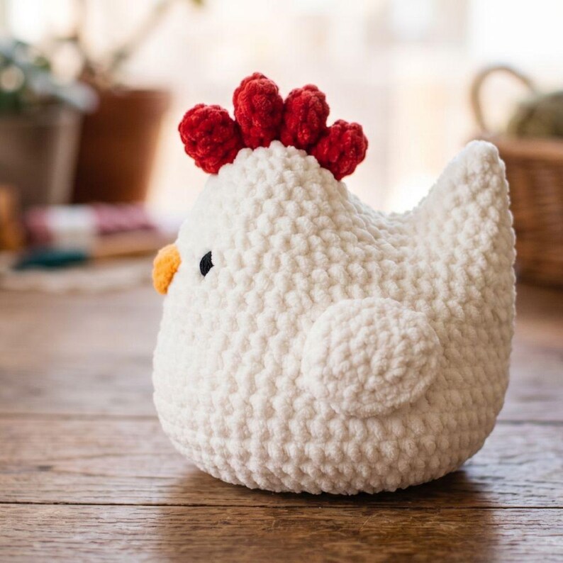 Chicken Crochet Pattern PDF | Easy Amigurumi Chicken Plush| Farm Animal ...