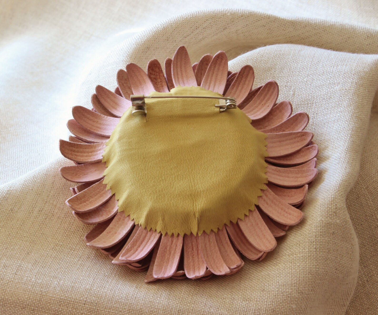 LEATHER GERBERA JEWELLERY 3rd Anniversary Gift Leather - Etsy