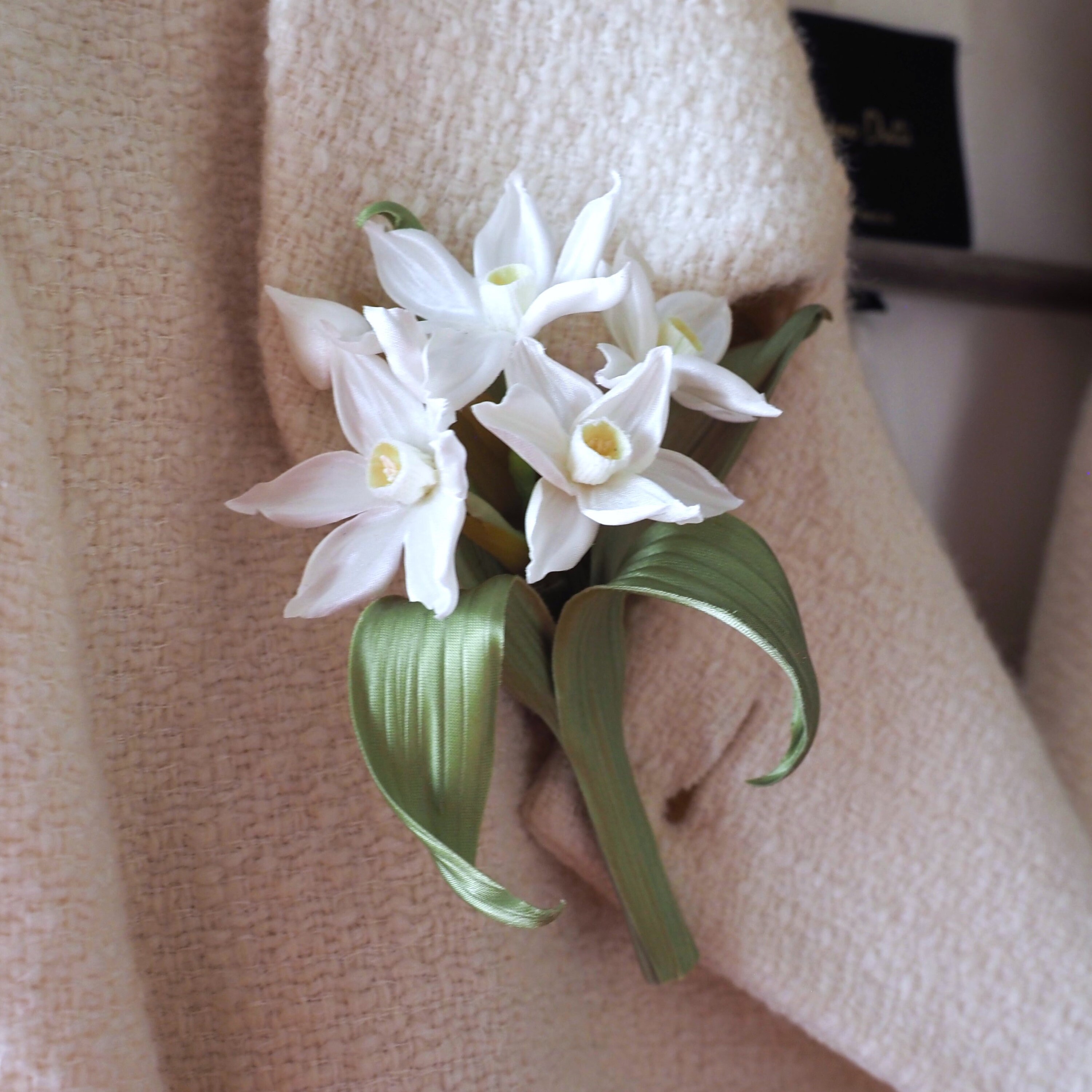Ready to Ship Hand Dyed SILK DAFFODIL BROOCH, Anniversary Gift ...