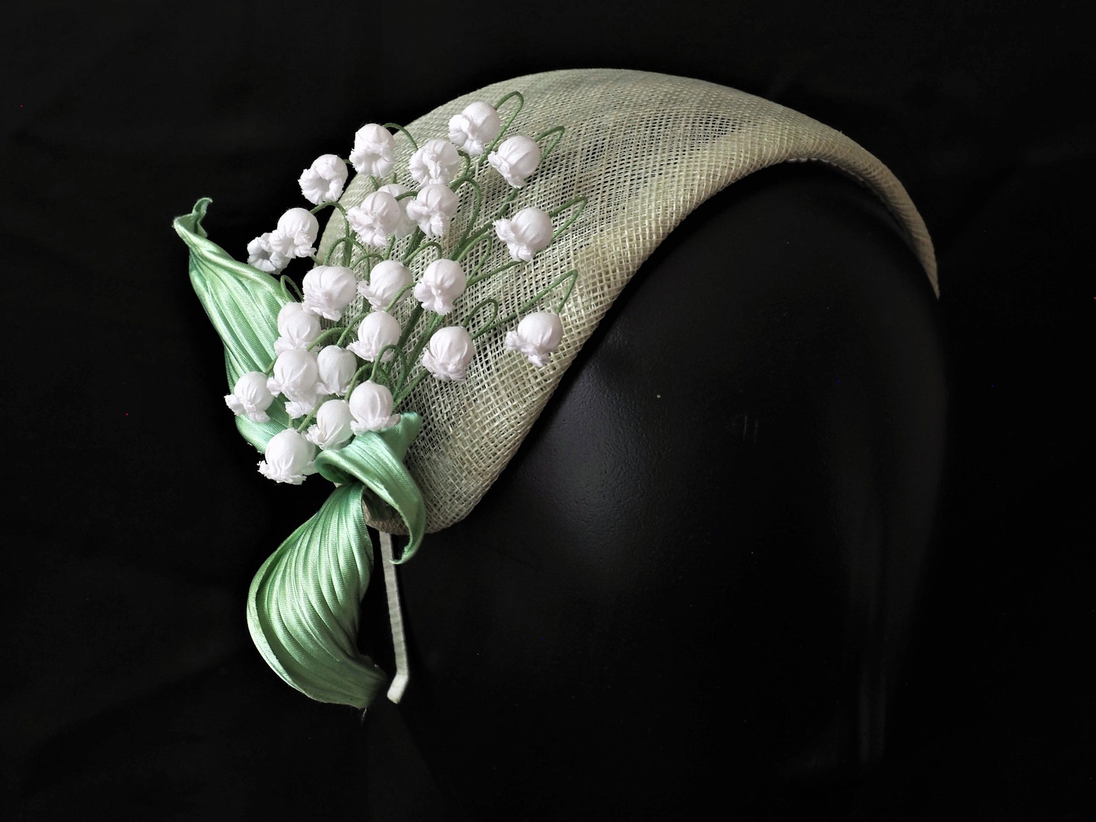 LILY of the VALLEY HEADPIECE, Statement Lily of the Valley Headpiece ...