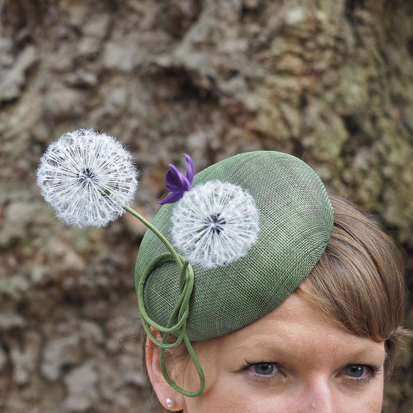 SILK DANDELION HAT Dandelion Clock Button Hat Ascot Hat - Etsy