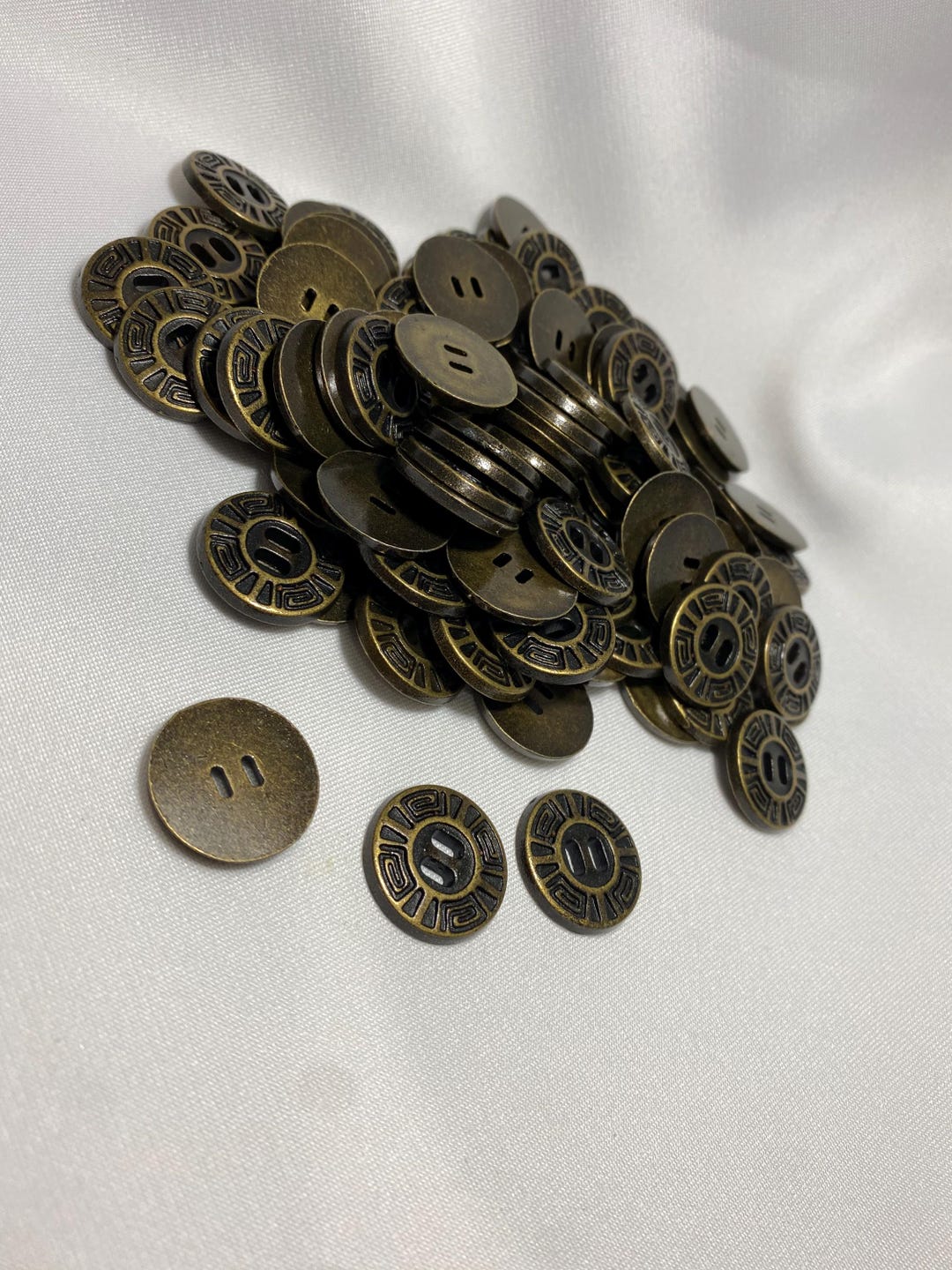 Vintage Metal Buttons 19mm -40 Buttons - Etsy