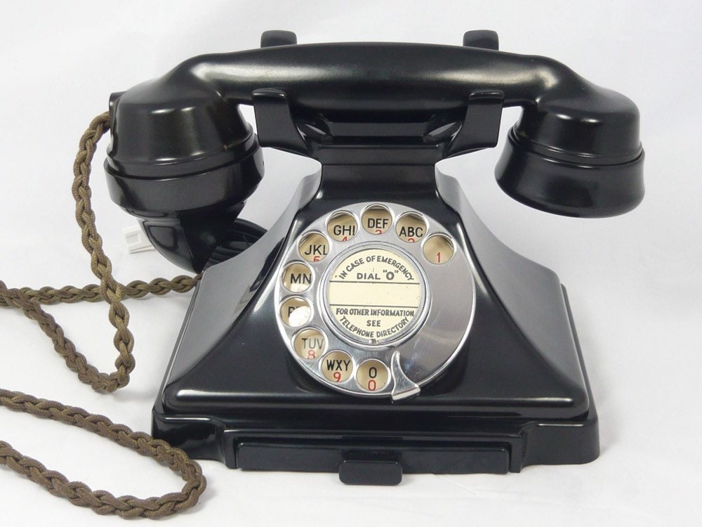 Vintage Art Deco Pyramid Bakelite Telephone - Etsy