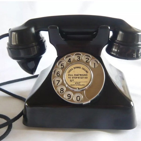 Black Bakelite Phone - Etsy