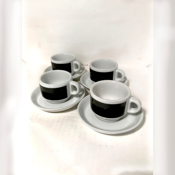 Vintage Espresso Cups & Saucers Set of 4 Made in Italy by | Etsy