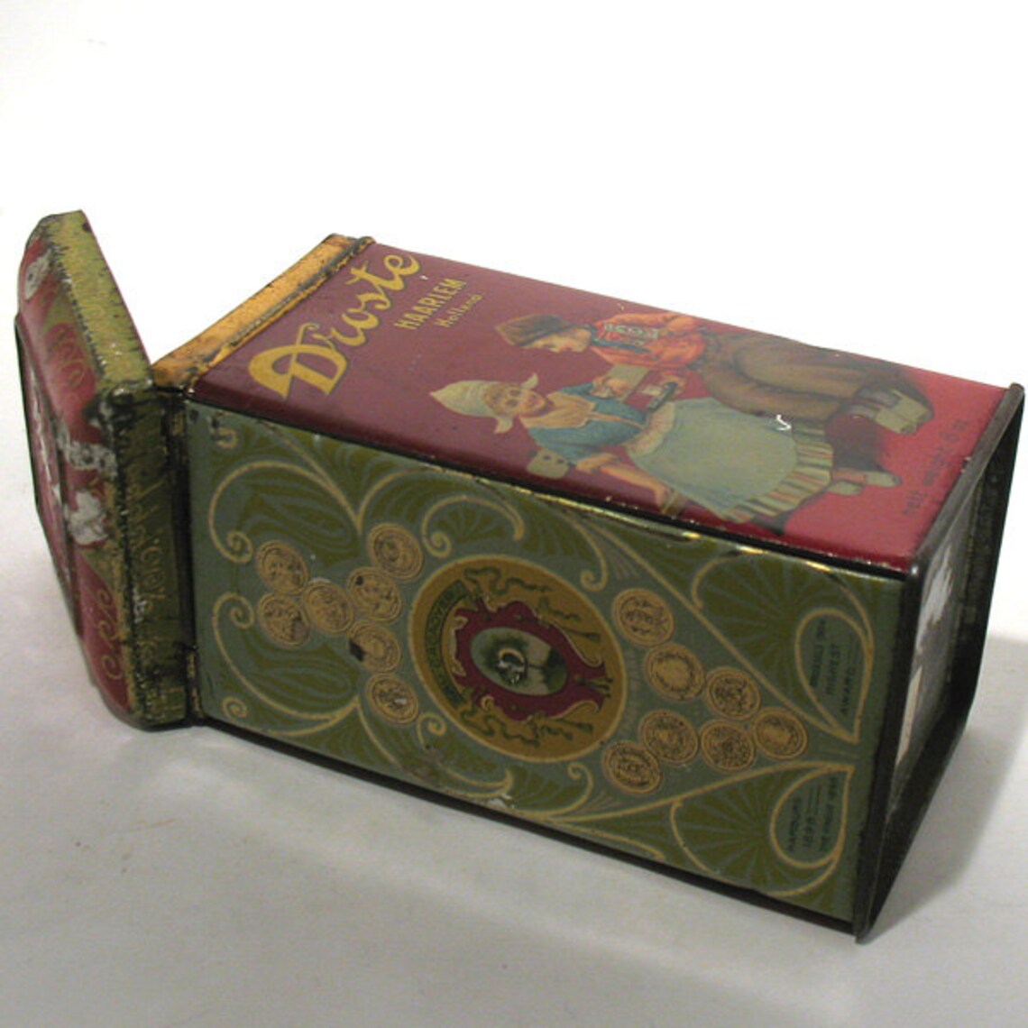 Vintage Cocoa Tin Advertising Droste's - Dutch Haarlem Holland - Droste ...