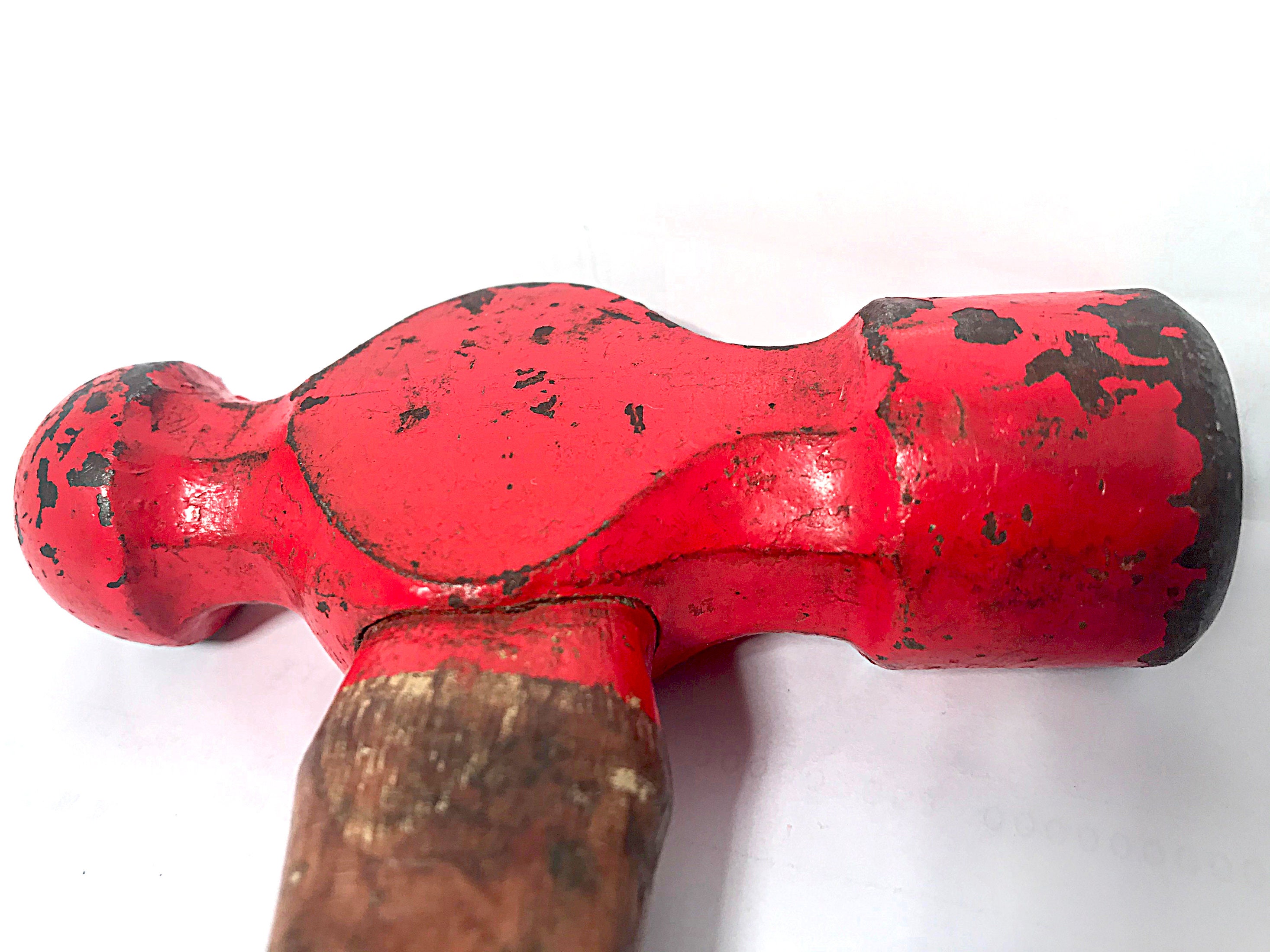 Vintage Ball Peen Hammer champion Dearment Made in USA Original Red ...