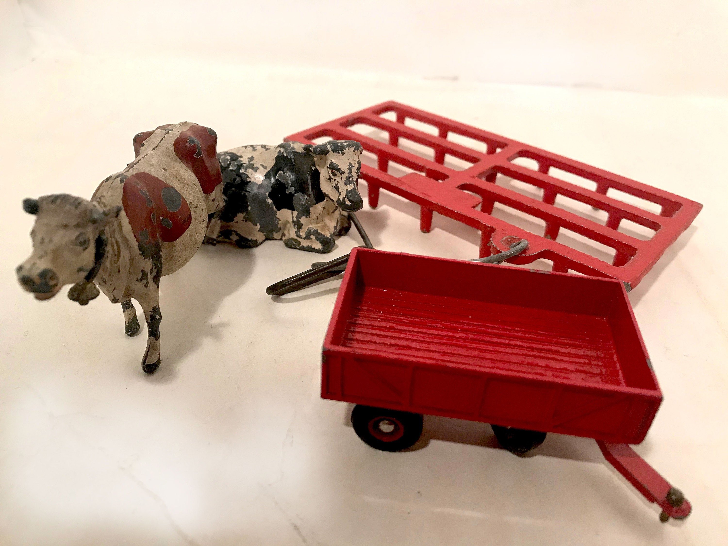 Vintage SLIK Toy International Harvesterred Drag Spike Harrow 4 & ERTL ...