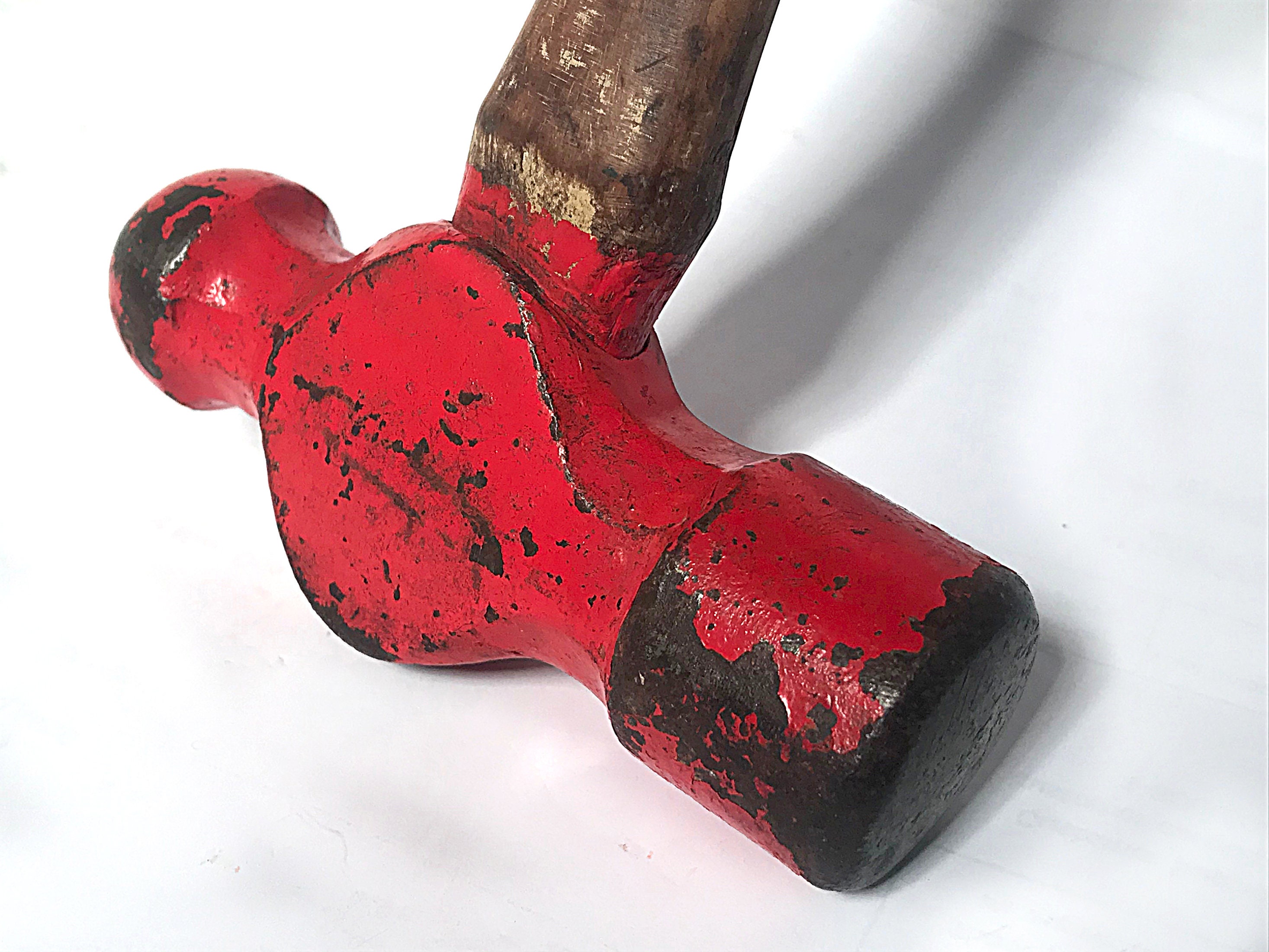 Vintage Ball Peen Hammer champion Dearment Made in USA Original Red ...