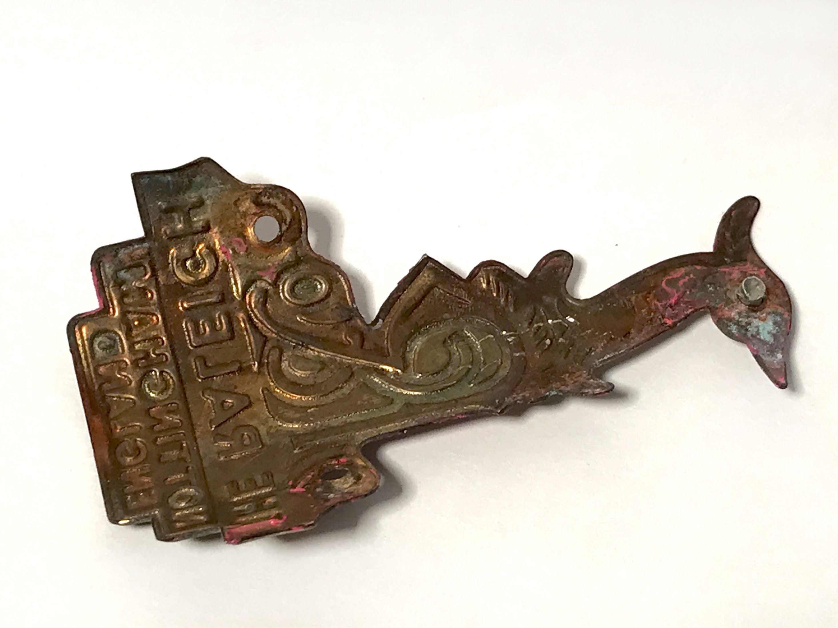 Vintage Raleigh Bicycle Head Badge Nottingham England -brass Original ...