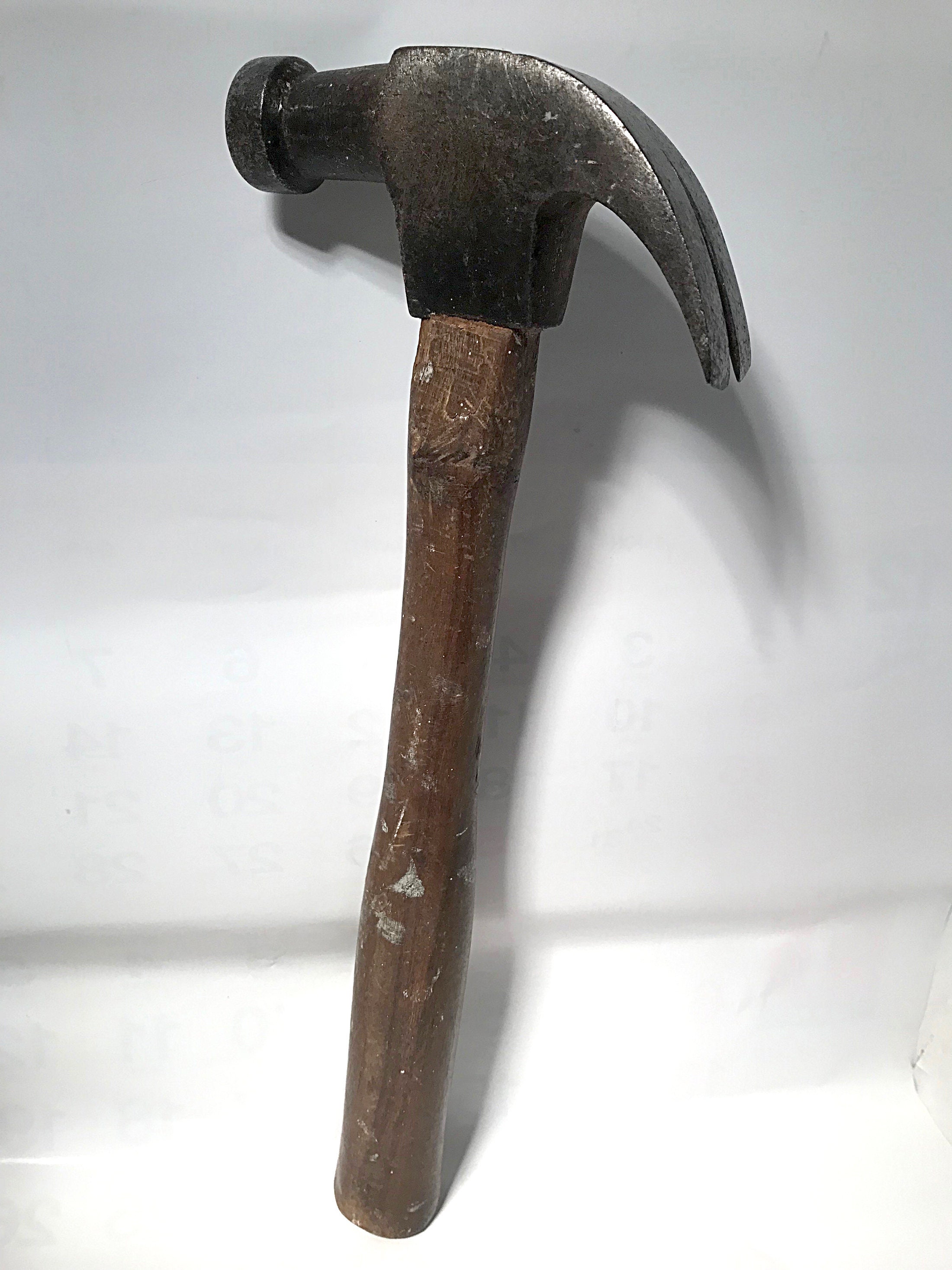 Vintage Forged Curved Claw Hammer Hardened Steel - Early Carpenters ...