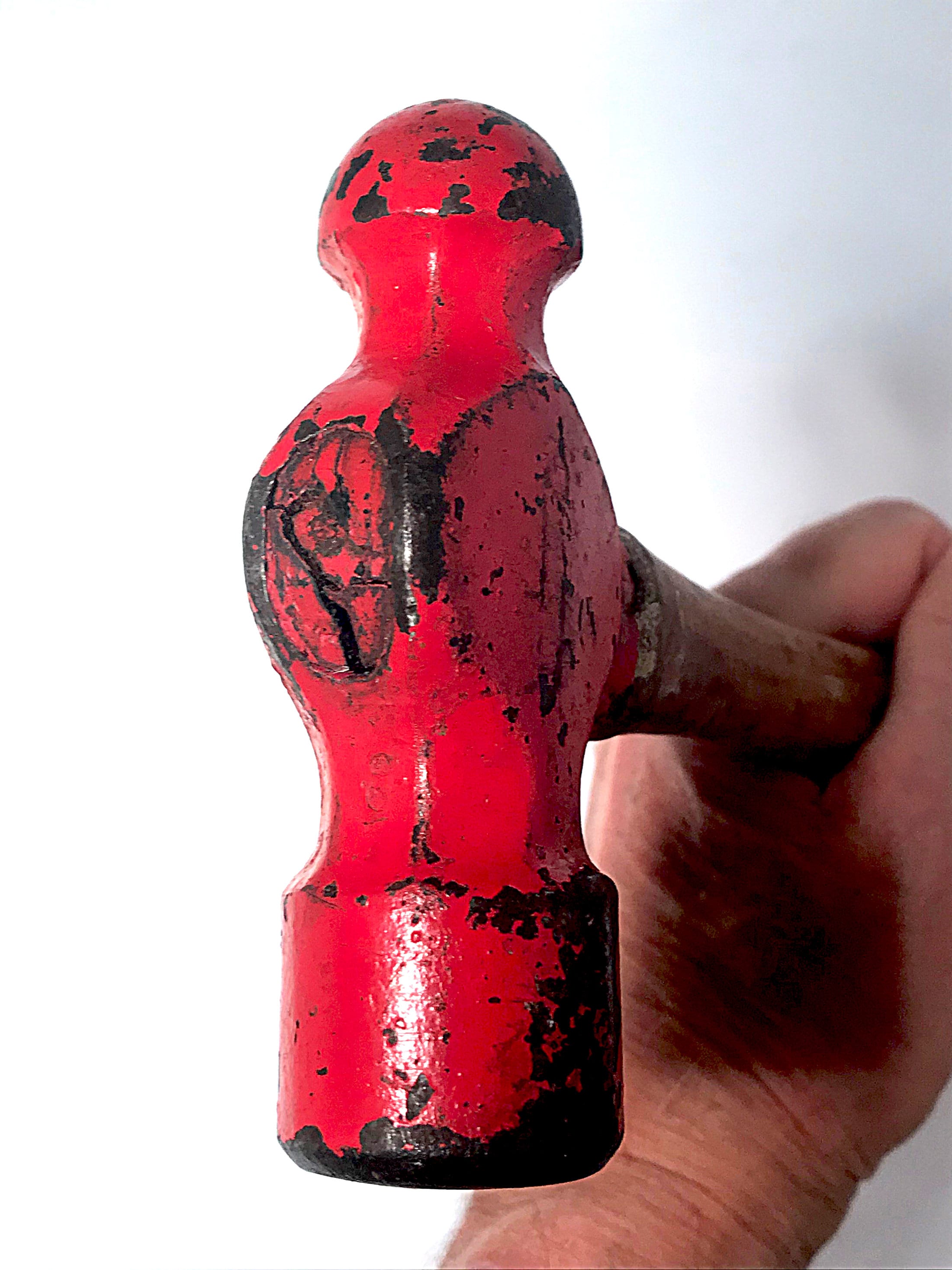 Vintage Ball Peen Hammer champion Dearment Made in USA Original Red ...