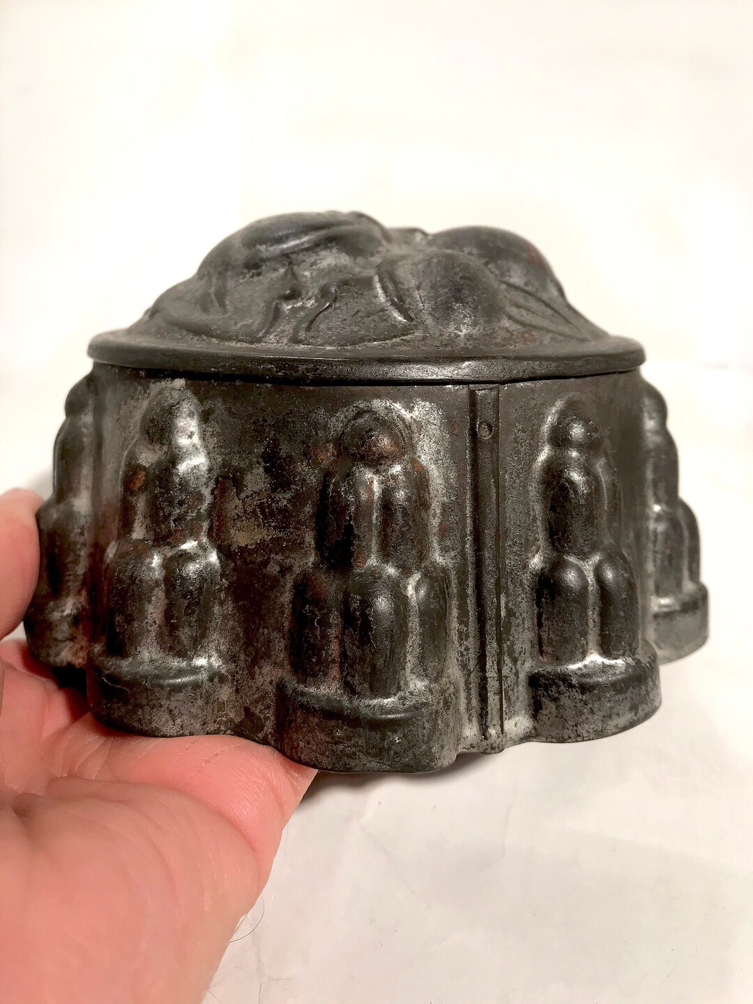 Antique German Tin Jelly Aspic Pudding Mold - Victorian Kitchen Decor ...