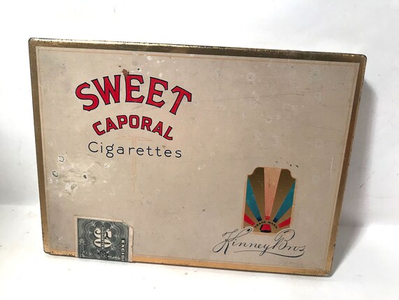 Vintage Sweet Caporal Cigarettes 50 Flat Tin Trade Marked - Etsy