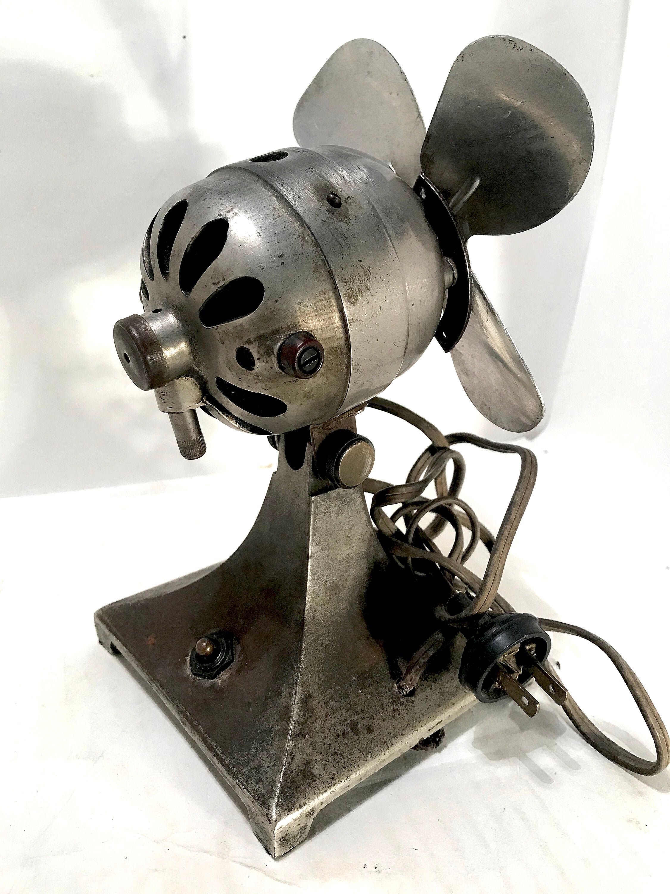 Vintage Hamilton Beach Cyclone (8") Desk Fan Salvage - Rare Art Deco ...