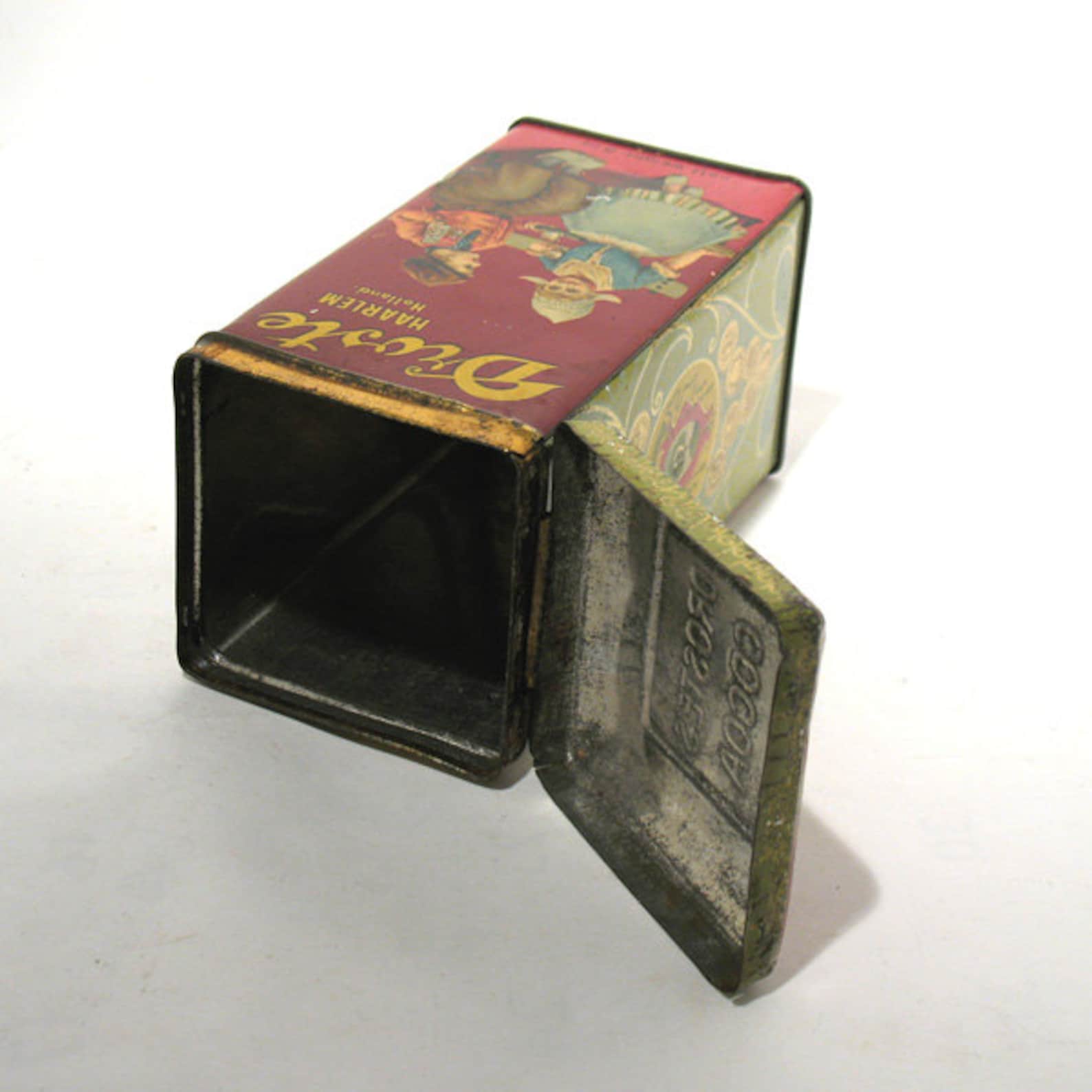 Vintage Cocoa Tin Advertising Droste's - Dutch Haarlem Holland - Droste ...