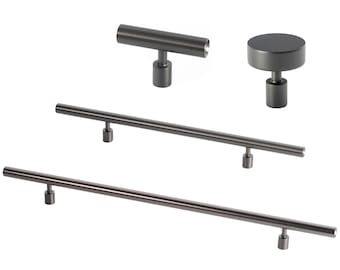 Gunmetal Drawer Pull - Etsy