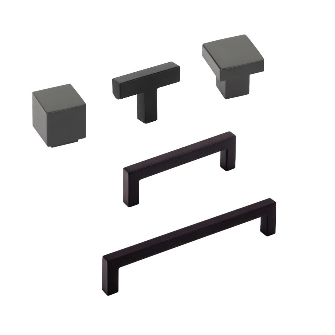 Matte Black "glam" Cabinet Hardware Cabinet Knobs | Drawer Pull ...