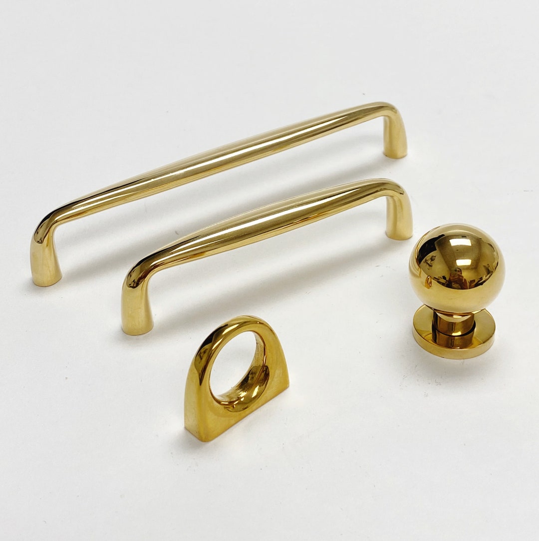 Unlacquered Brass "omni" Cabinet Pulls and Knobs in Polished ...