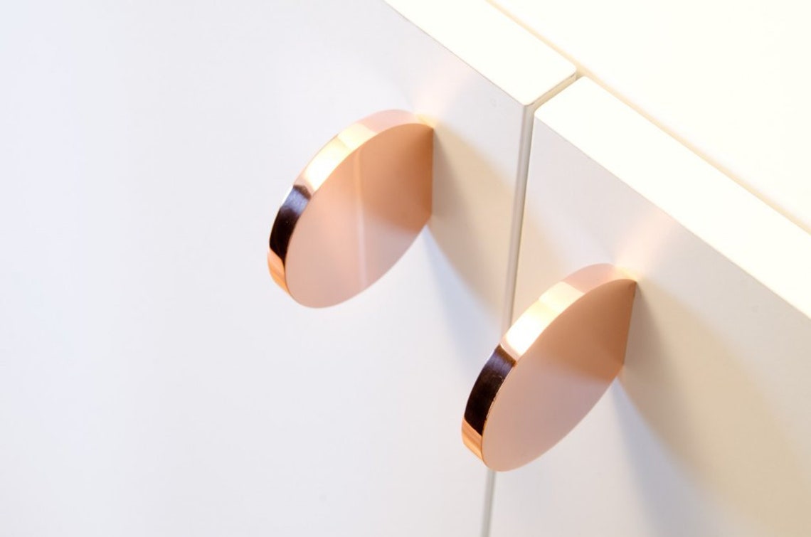 Brushed Copper globe Cabinet Knobs Copper Knob - Etsy