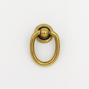 Brass Ring Pulls "oval" Hardware Cabinet Pull Drawer Pull - Etsy