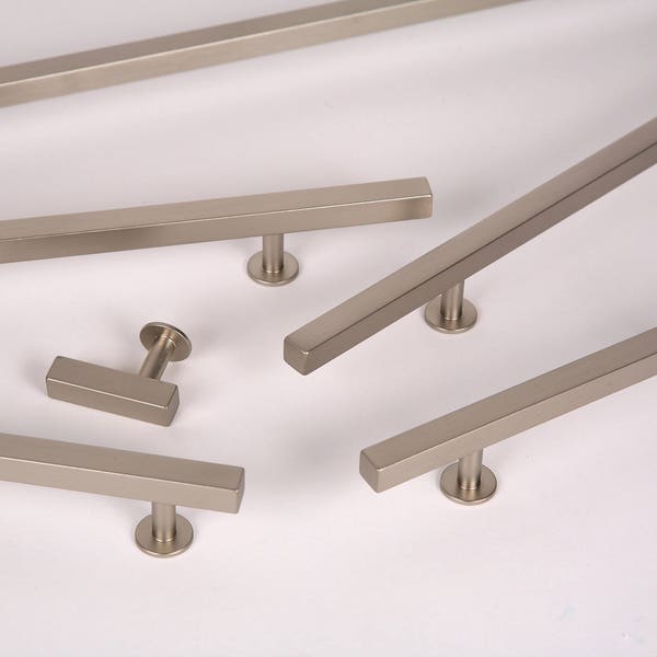 Brushed Nickel Cabinet Pulls - Etsy
