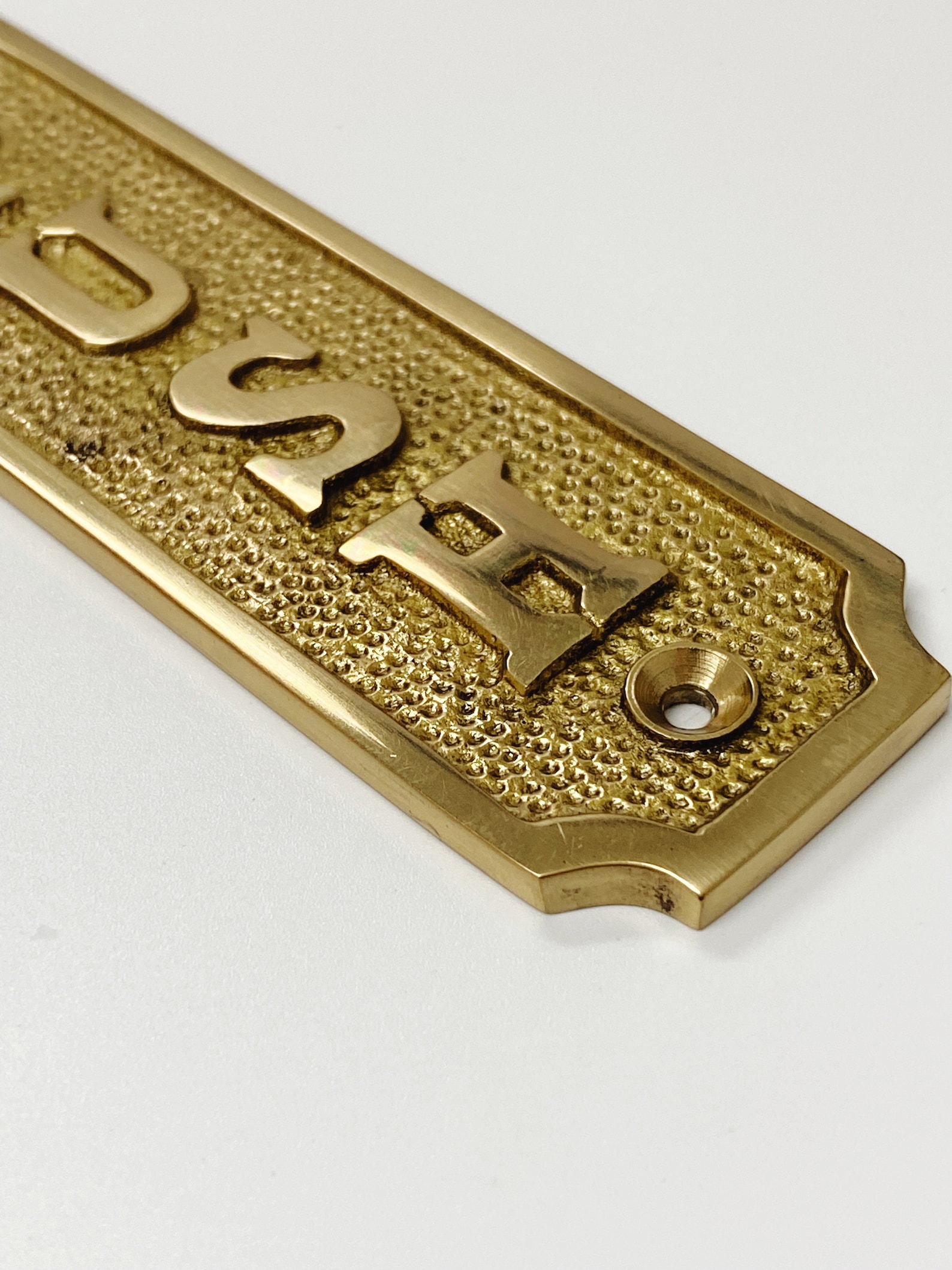 Brass push Door Sign 1-5/16 W X 4-1/2 H Brass Door - Etsy