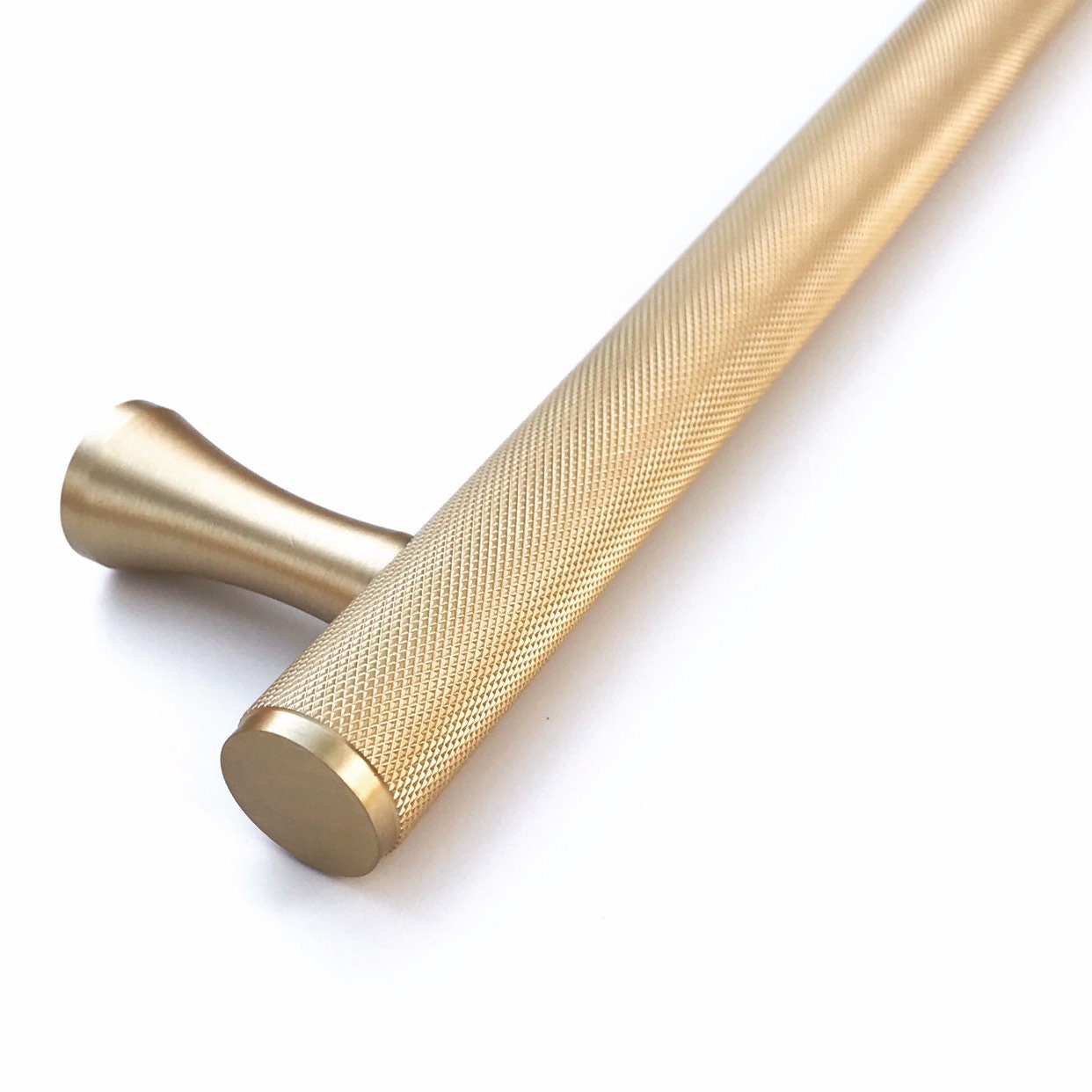 Solid Satin Brass texture Knurled Drawer Pulls and - Etsy Canada