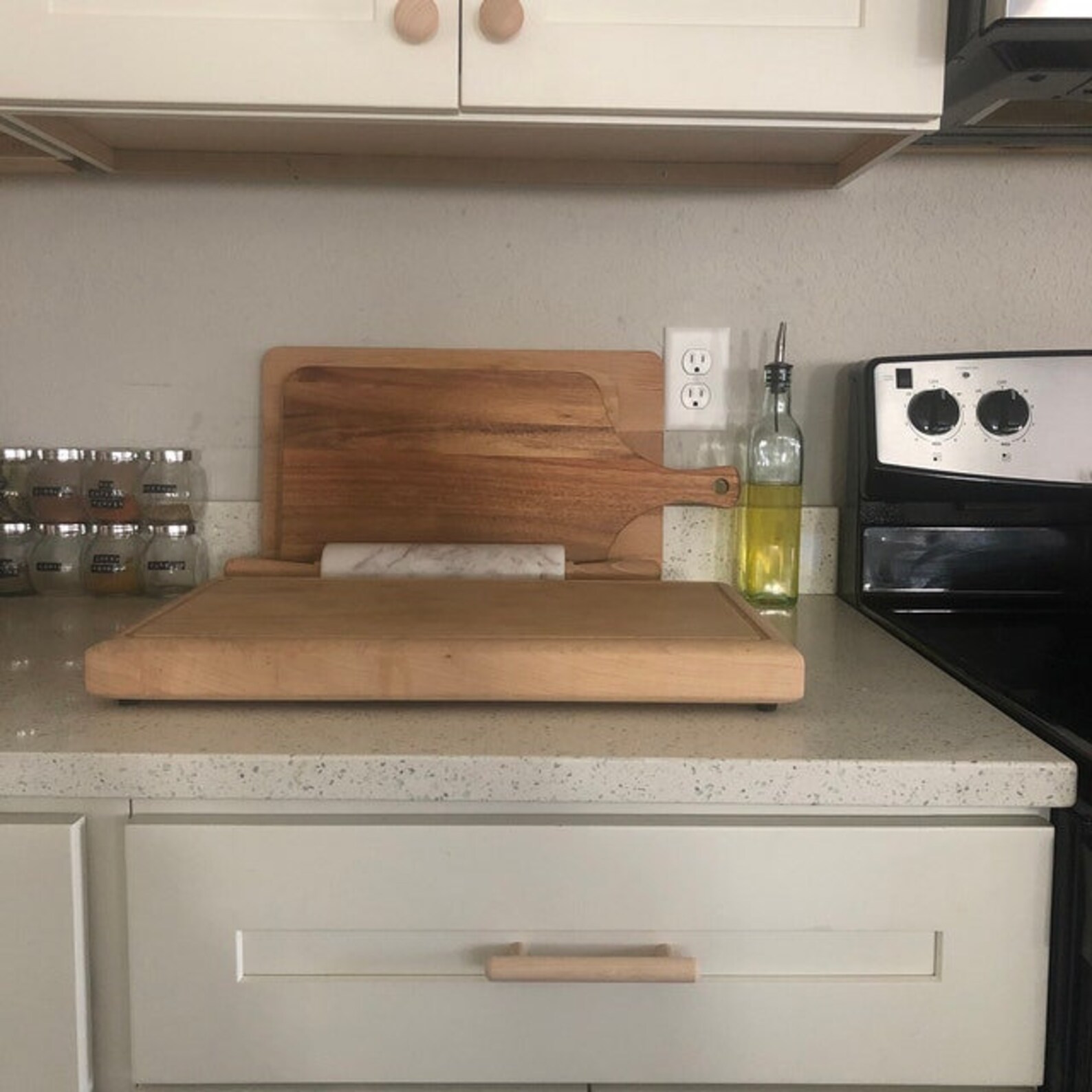 Mid-century Modern Cabinet Wood Pulls and Knobs Kitchen Closet - Etsy ...