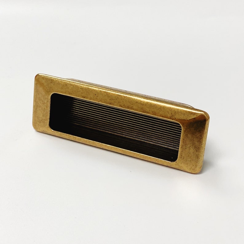 Drawer Handle Rectangular Recess Antique Brass Drawer Pulls - Etsy