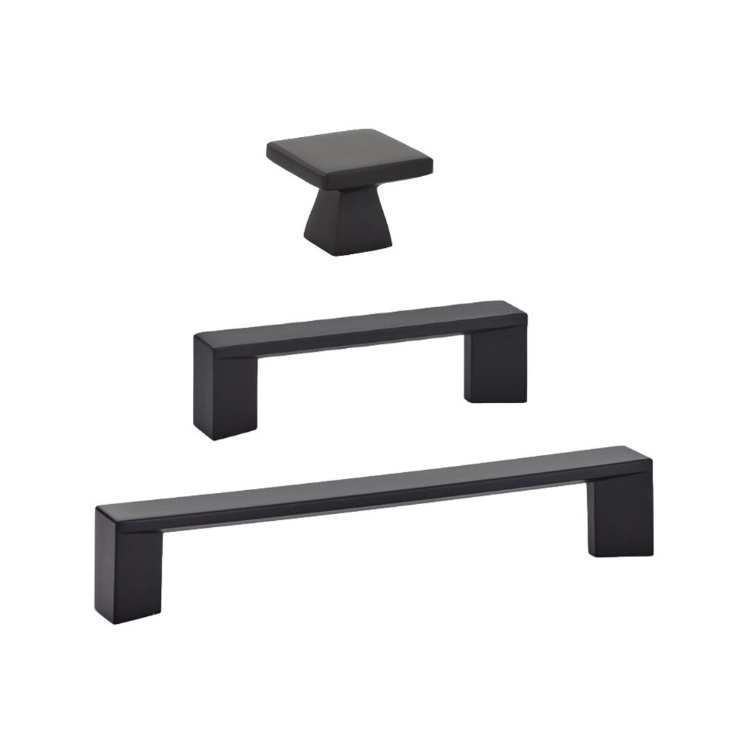 Matte Black "vita" Cabinet Knobs and Drawer Pulls | Modern Cabinet ...