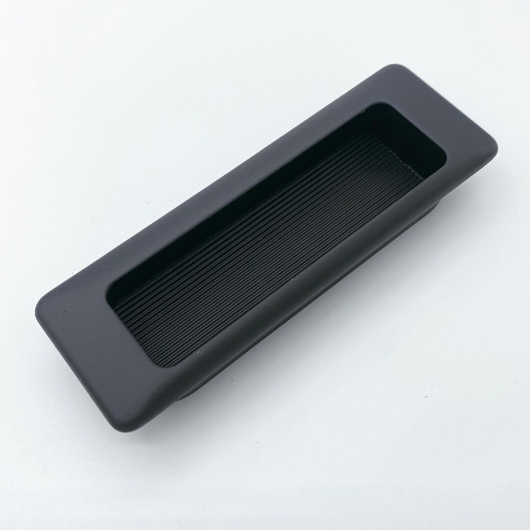 Matte Black Recessed Drawer Handle Rectangular Recess Drawer Pull ...