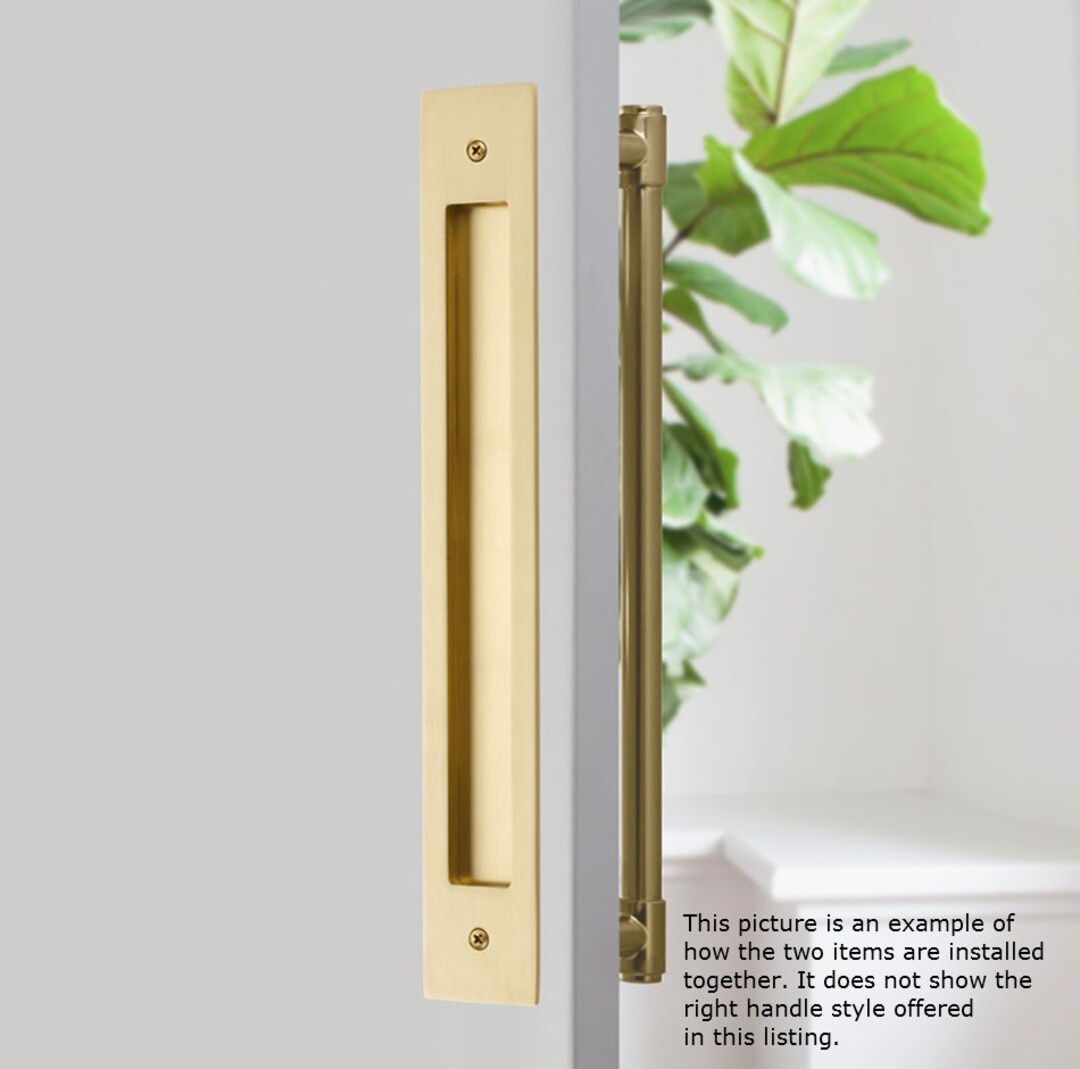 12" Back to Back Barn Door Handle "luxe" Front and Back Hardware for ...