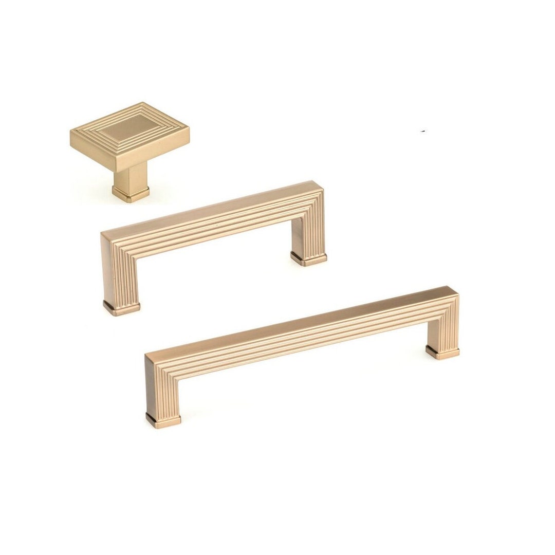 Champagne Bronze U-shaped "rail" Knob and Drawer Pulls-cabinet Handles ...