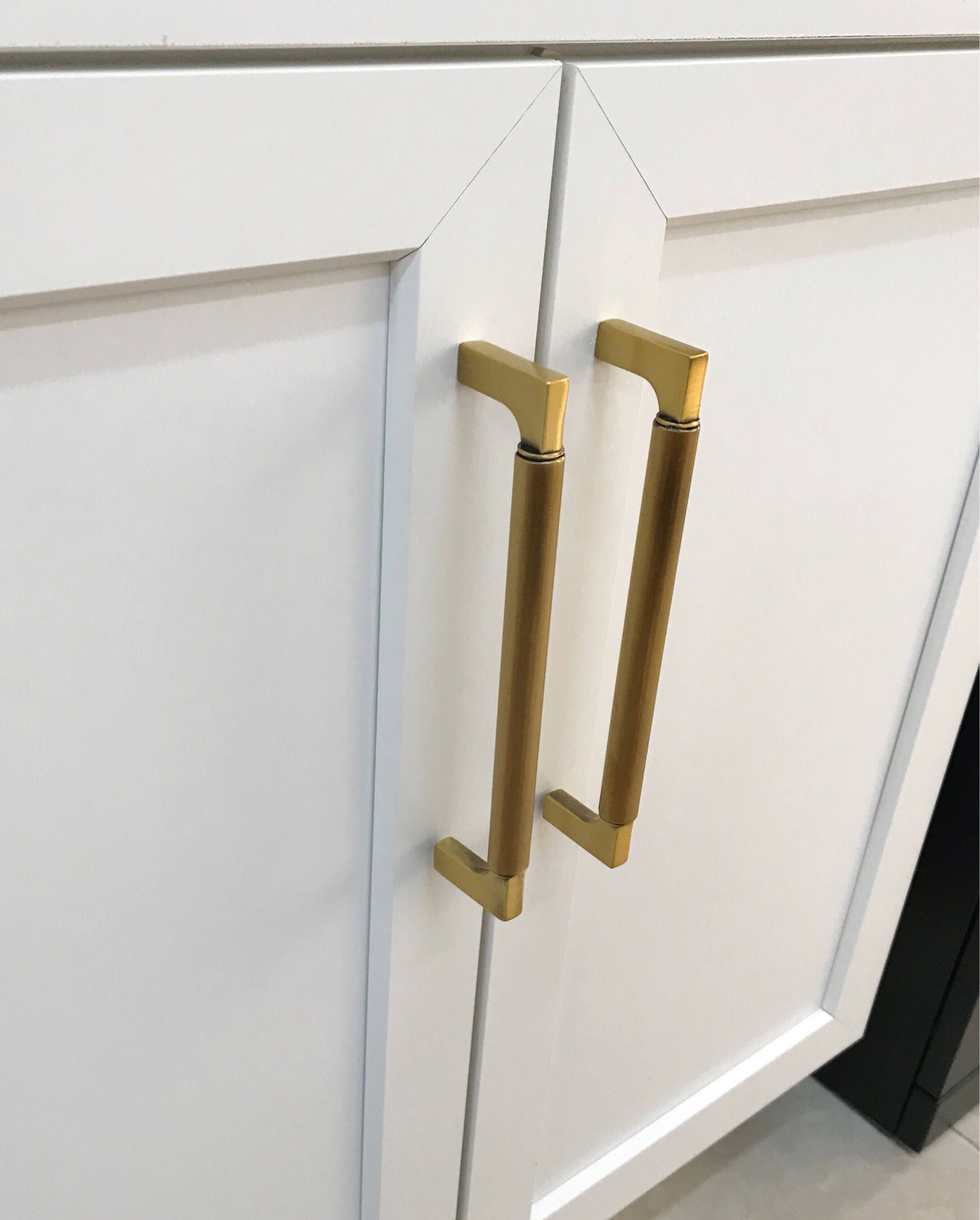 Paris Brass Drawer Pull. Modern Square Gold Drawer Pulls - Etsy Canada